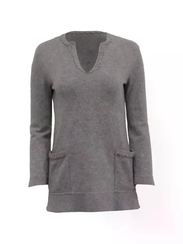 Tory Burch Sayre Pocket Sweater - Grey
