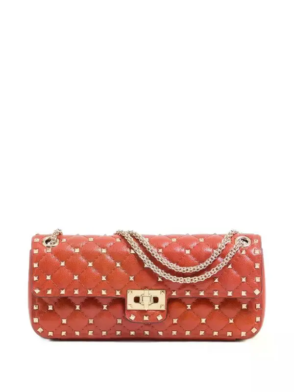 Valentino Garavani Rockstud Spike Medium Shoulder Bag - Brown