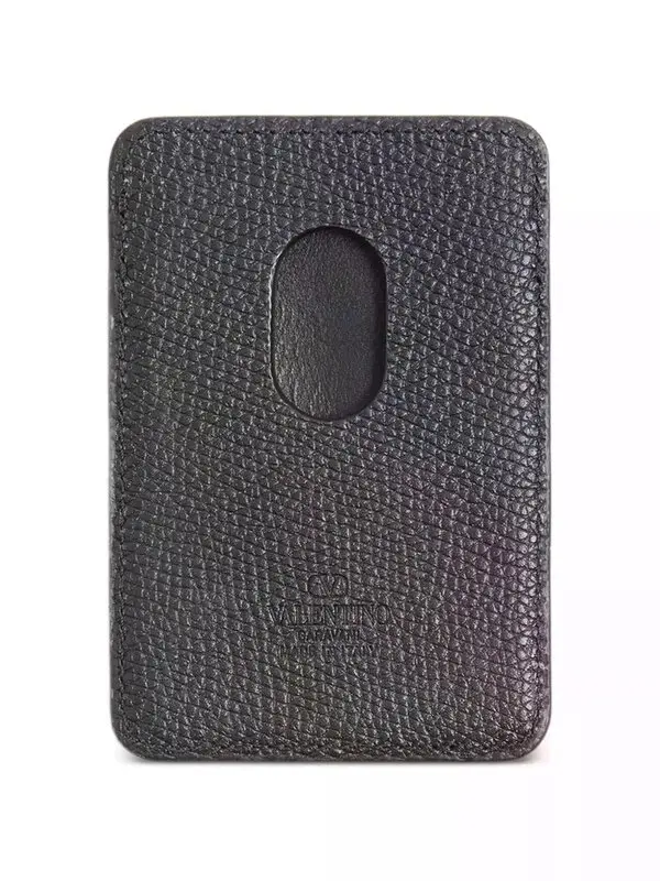 Valentino Garavani Vlogo Signature Leather Cardholder - Black