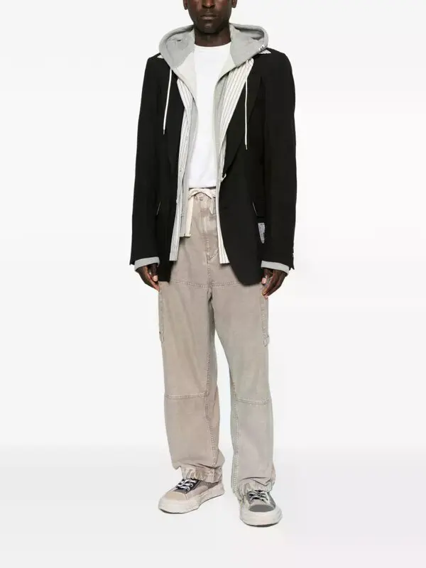 Mihara Yasuhiro Drawstring-waist Panelled Cargo Pants