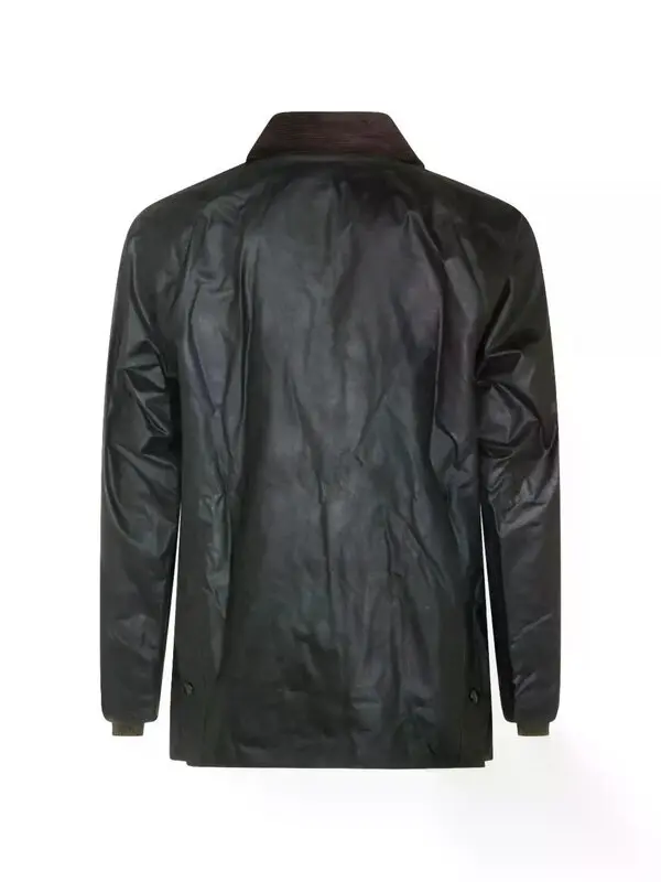 Barbour Corduroy Collar Waxed Jacket - Black