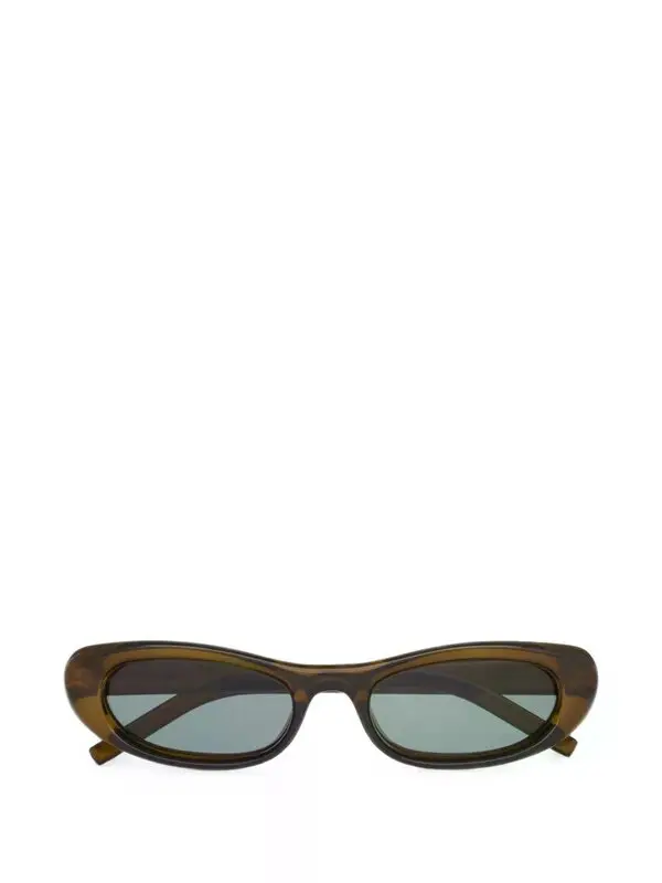 Saint Laurent Oval Frame Sunglasses - Brown