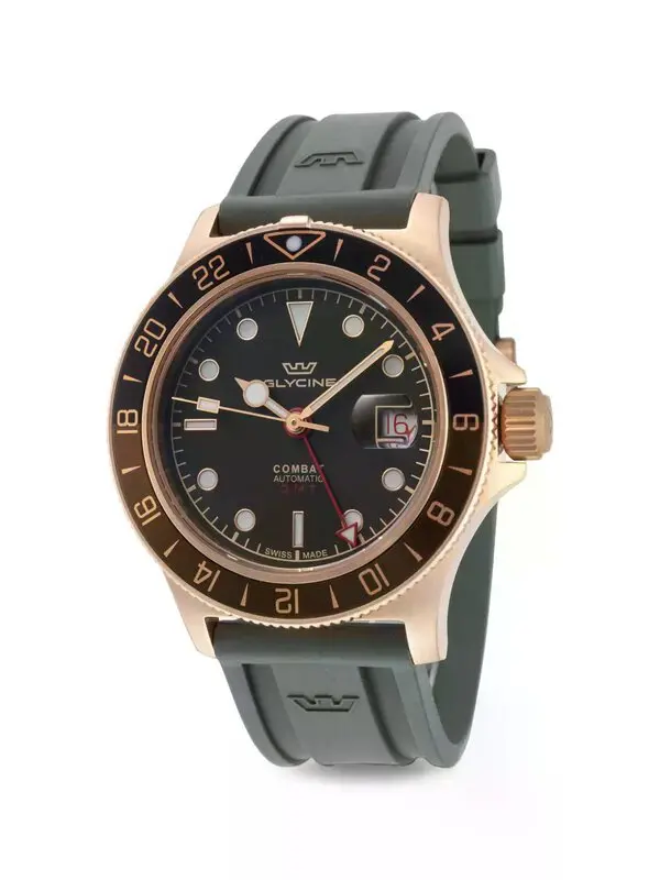 GLYCINE Combat Sub Sport Gmt 42mm Watch - Green
