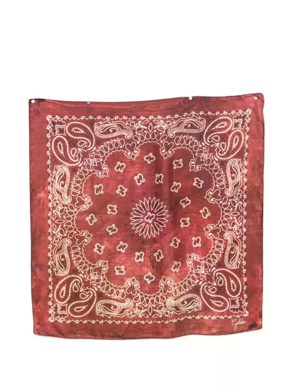GOLDEN GOOSE Paisley-print Scarf - Red