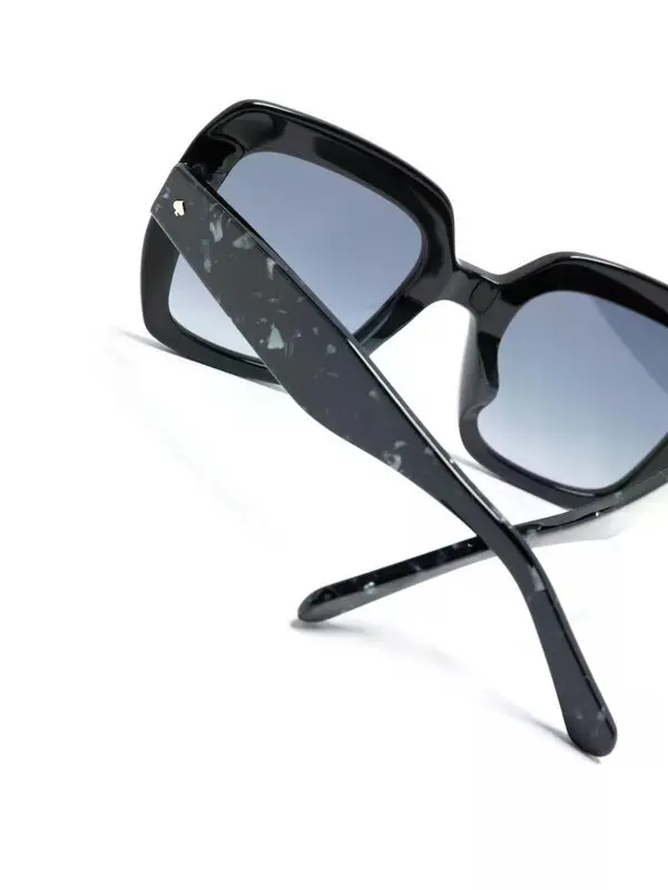 Kate Spade New York Square Frame Sunglasses With Gold-tone Logo Detail