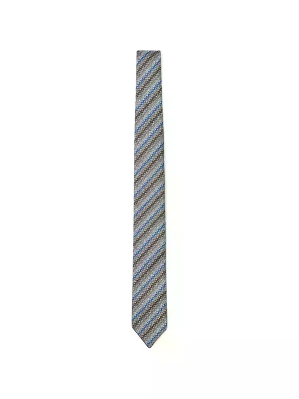 Missoni Zigzag Silk Tie - Grey