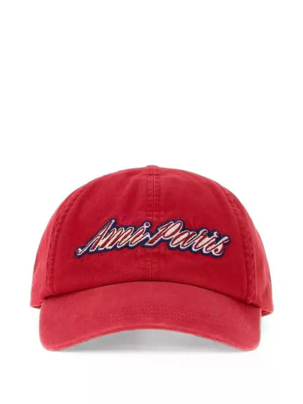 AMI Paris Cotton Cap With Embroidery