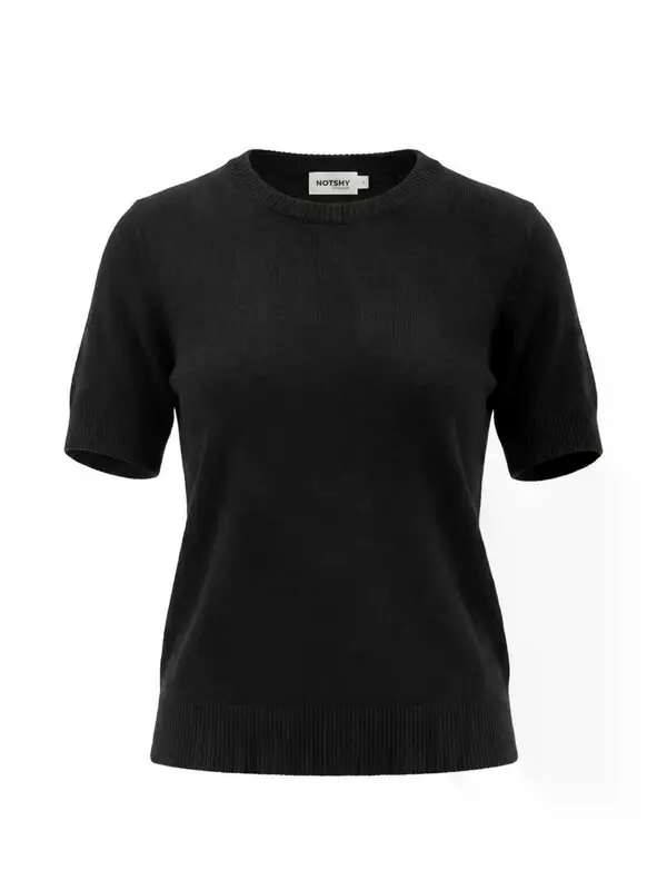 NOTSHY Short-sleeve Cashmere Sweater - Black