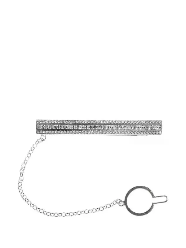 Dolce & Gabbana Crystal-embellished Chain-link Tie Bar