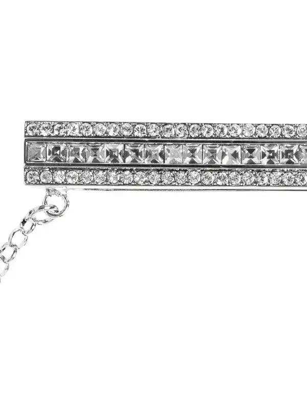 Dolce & Gabbana Crystal-embellished Chain-link Tie Bar