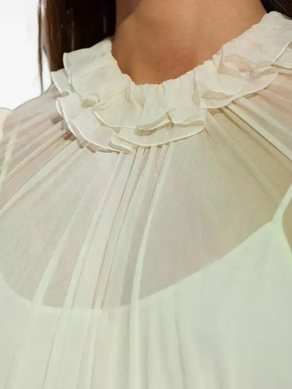 Chloé Ruffled Tiered Midi Dress