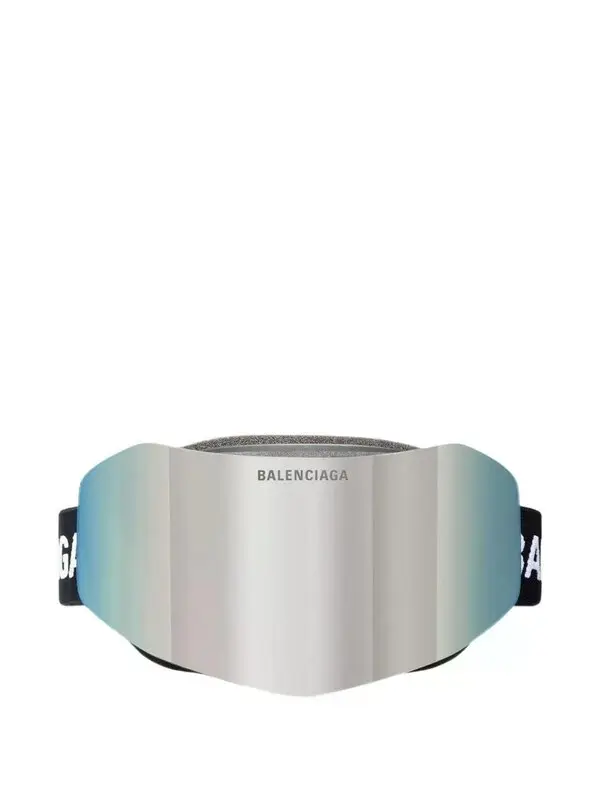 Balenciaga Mirror-effect Ski Goggles - Silver
