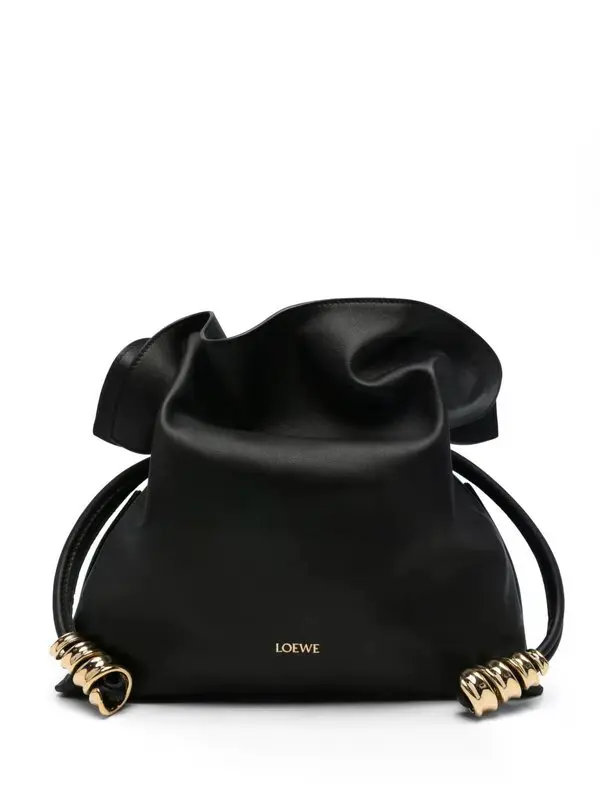 Loewe Medium Coil Flamenco Clutch In Nappa Calfskin - Black