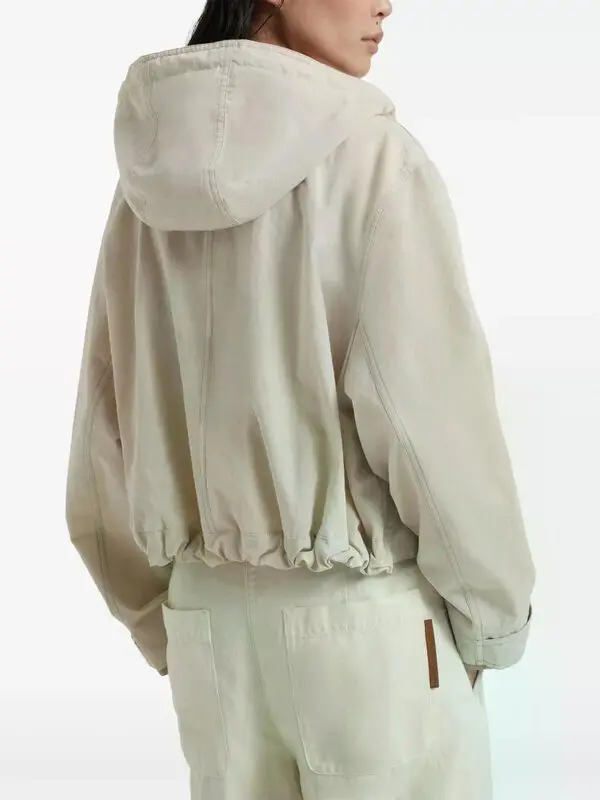 Brunello Cucinelli Hooded Cotton-blend Jacket