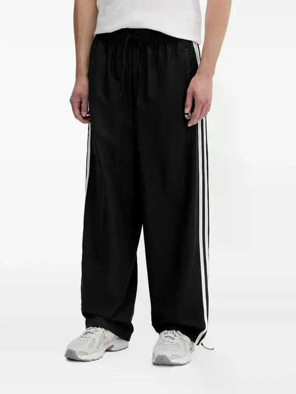 Adidas Windbreaker Side-stripe Track Pants - Black