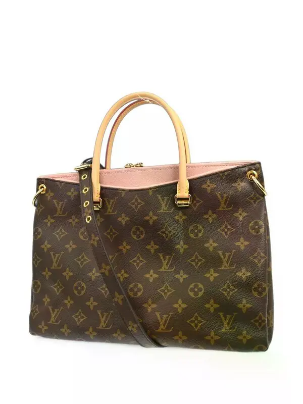 LOUIS VUITTON 2017 Pallas Monogram Tote Bag - Brown