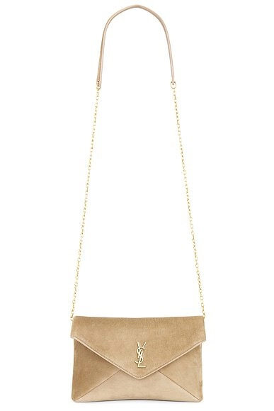 Saint Laurent Small On Chain Pouch - Light Cumin