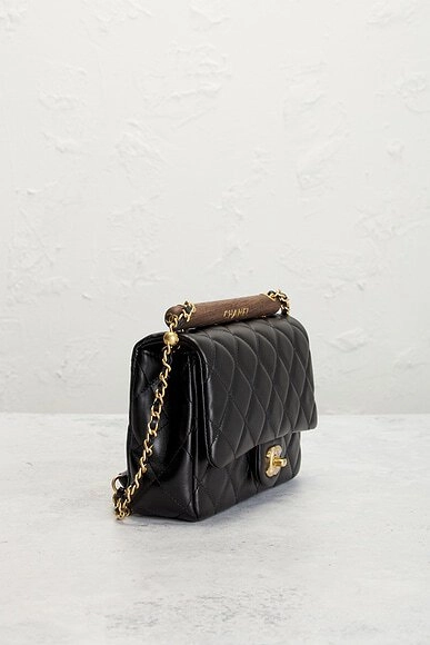 Chanel Lambskin Small Wenge Wood Flap Bag