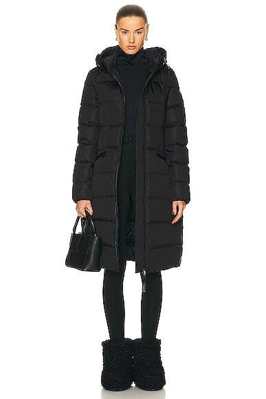 Moncler Avocette Long Coat - Black
