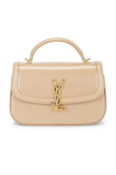 Saint Laurent Mini Solferino Top Handle Bag - Clear Beige