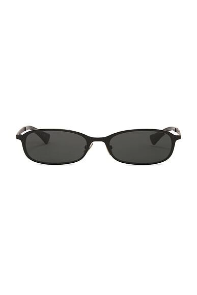 Saint Laurent Metal Oval Sunglasses - Black