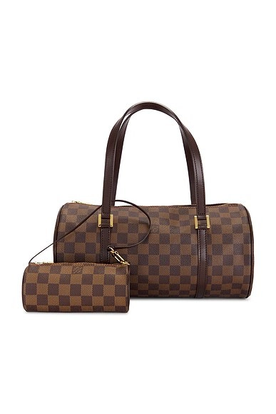 LOUIS VUITTON Damier Ebene Papillon 30 Handbag & Mini Set - Brown