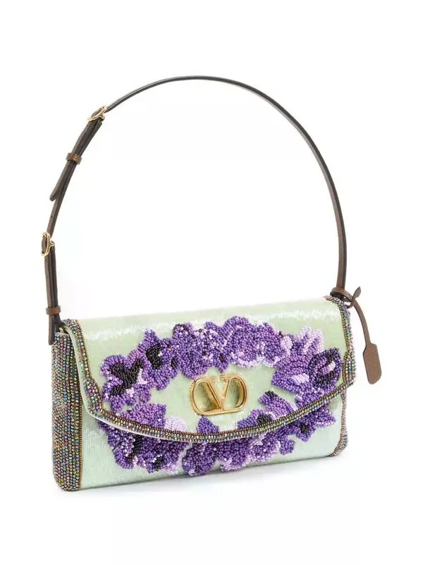 Valentino Garavani Devain Small Embroidered Shoulder Bag