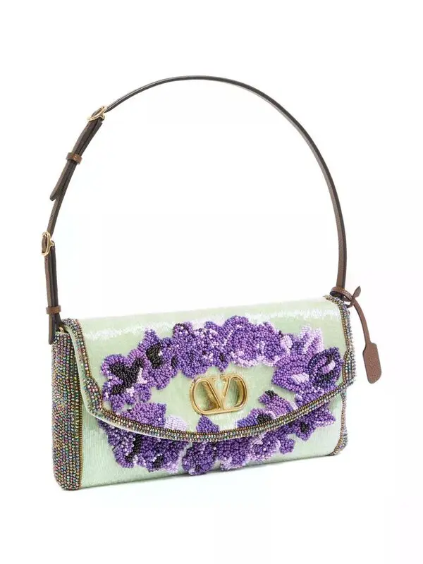 Valentino Garavani Devain Small Embroidered Shoulder Bag