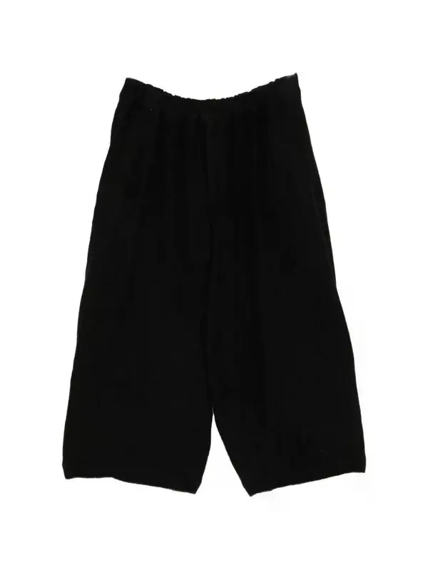 Comme Des Garçons Elasticated Cropped Trousers - Black