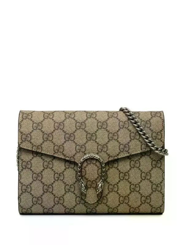 Gucci 2016-2026 Gg Supreme Dionysus Wallet On Chain Crossbody Bag - Neutrals