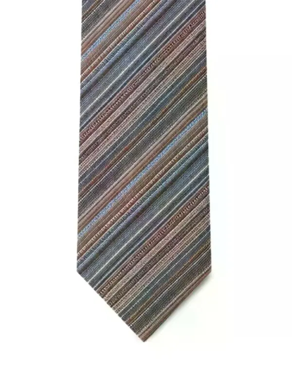 Missoni Diagonal-stripe Silk Neck Tie - Brown