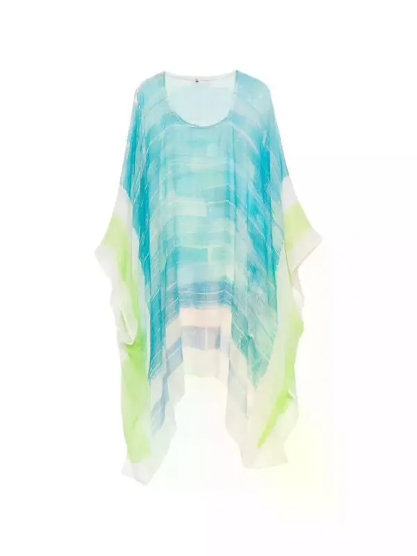 Colombo Hand Painted Abstract-print Blouse - Blue