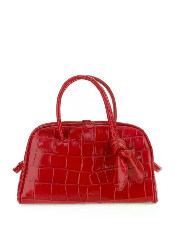 Jacquemus Crocodile-embossed Leather Tote Bag - Red