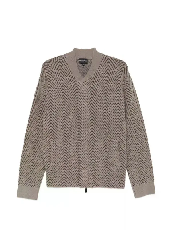 Emporio Armani Chevron-knit Jacket