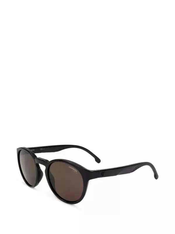 Carrera Eyewear Round Frame Sunglasses With Engraved Arms - Black