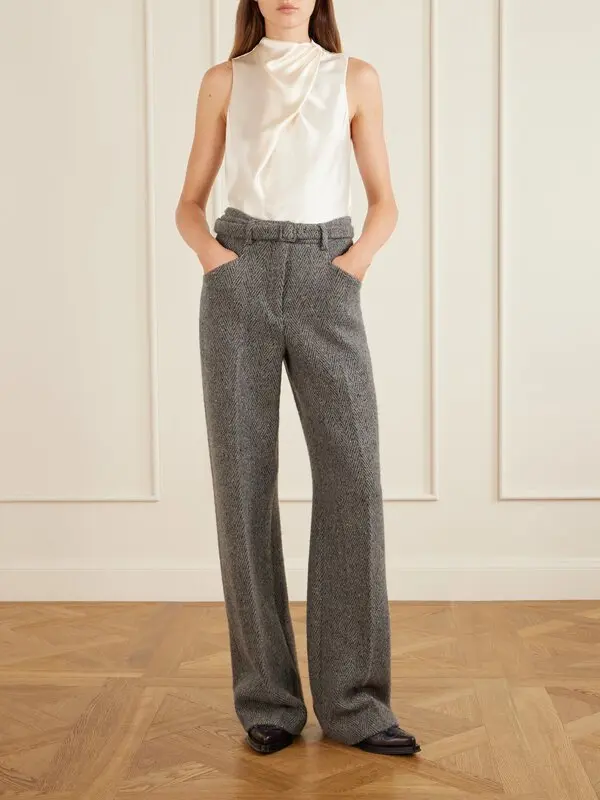 Gabriela Hearst Melina Draped Silk-satin Blouse