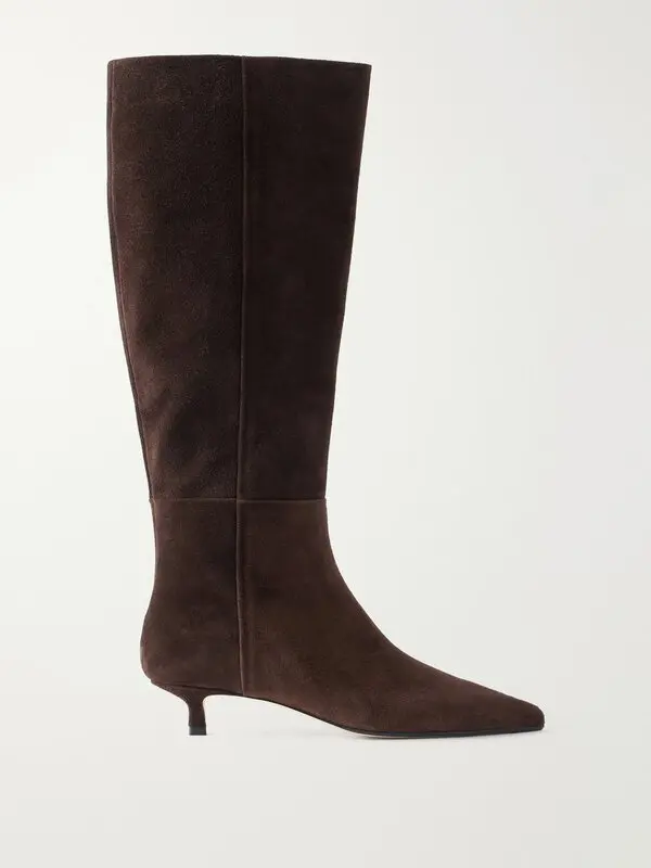 AeydĒ Sabrina 35 Suede Knee Boots - Brown