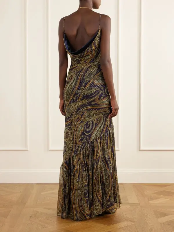 Etro Paisley-printed Silk-blend Maxi Dress