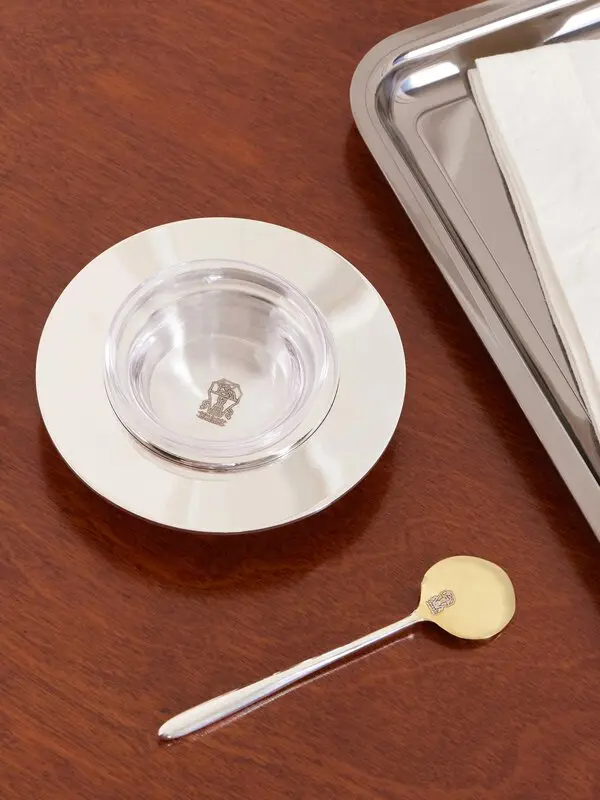 Brunello Cucinelli Plated Stainless Steel Caviar Set