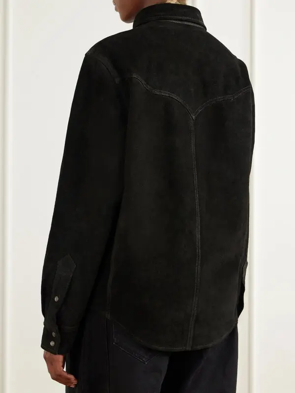 Ralph Lauren Willett Paneled Suede Jacket