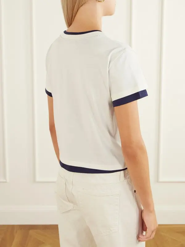 FRAME Sotheby's Printed Cotton-jersey T-shirt