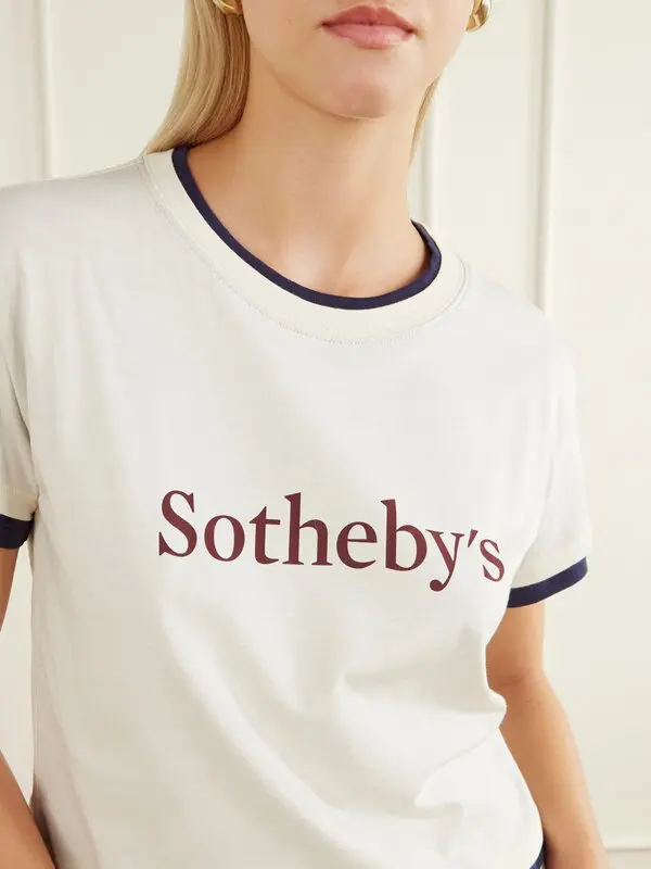 FRAME Sotheby's Printed Cotton-jersey T-shirt