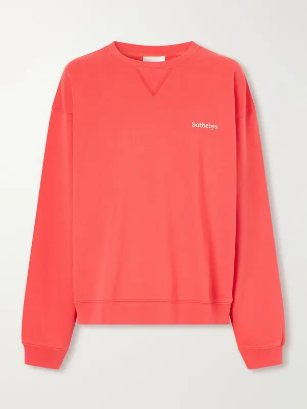 FRAME X Sotheby's Embroidered Cotton-jersey Sweatshirt