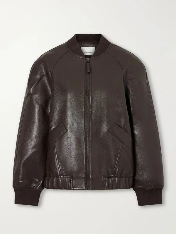THE FRANKIE SHOP Alena' Coated Bomber Jacket - Brown