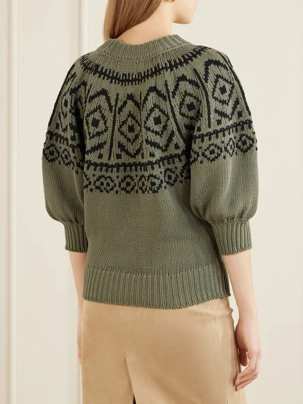 Altuzarra Howard Intarsia-knit Cotton-blend Sweater