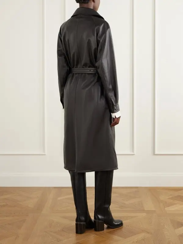 Ralph Lauren Belted Leather Coat