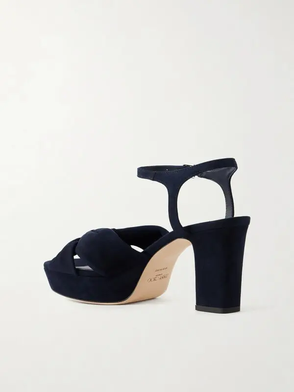 JIMMY CHOO Heloise 80 Suede Sandals
