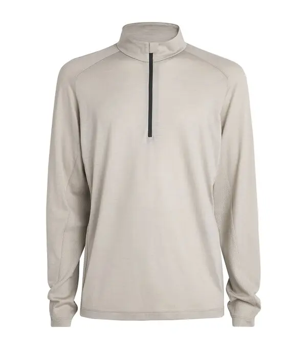 Sease Virgin Wool Quarter-zip Sweatshirt - Beige