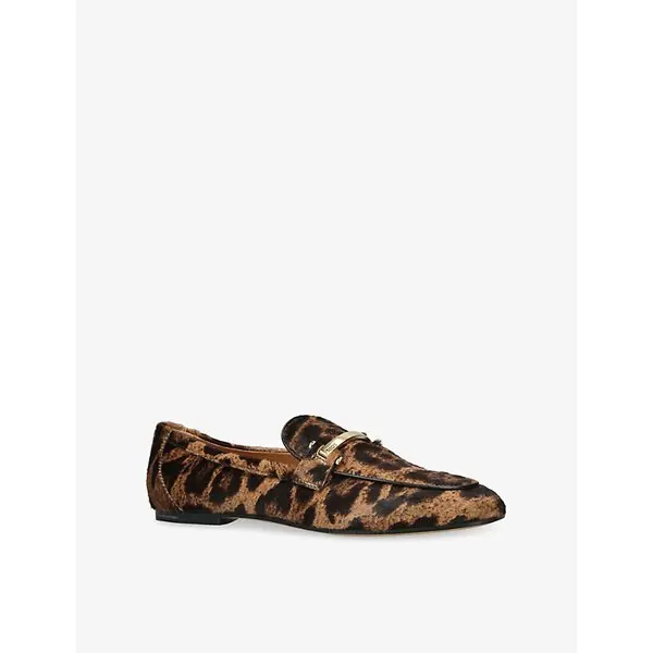 TOD'S Barretta Leopard Calf-hair Loafers