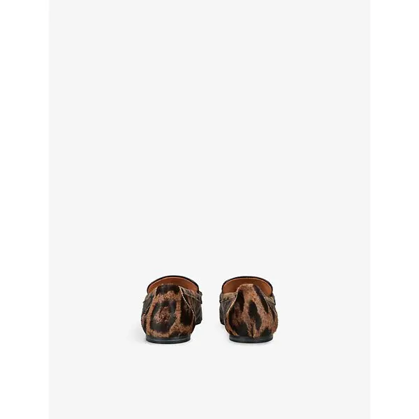TOD'S Barretta Leopard Calf-hair Loafers
